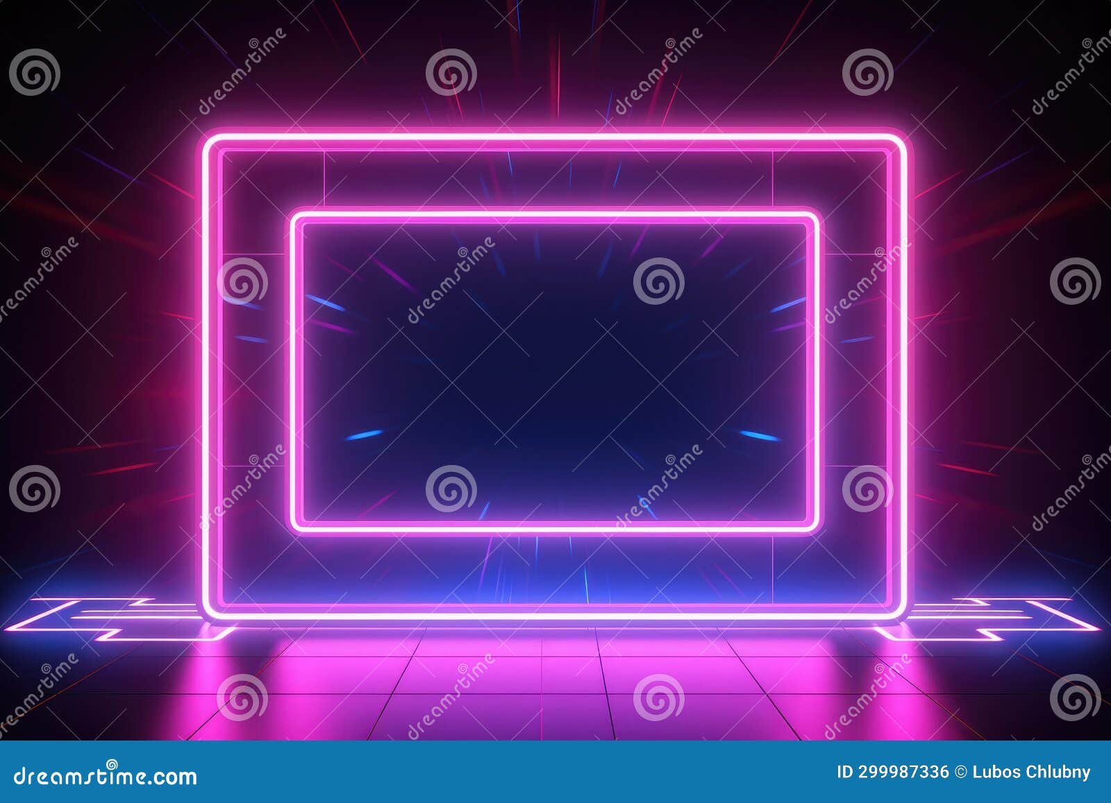 Pink and Blue Futuristic Background. Neon Gradient Frames Stock ...