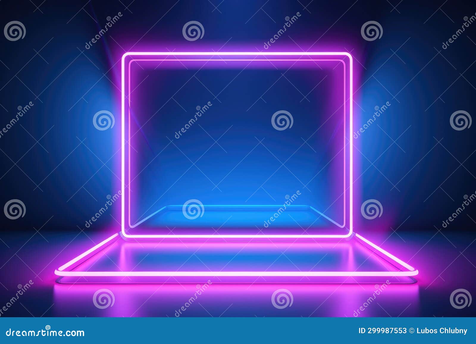 Pink and Blue Futuristic Background. Neon Gradient Frames Stock ...