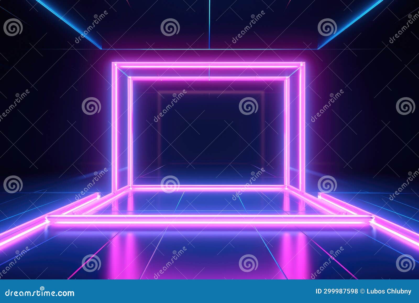 Pink and Blue Futuristic Background. Neon Gradient Frames Stock ...