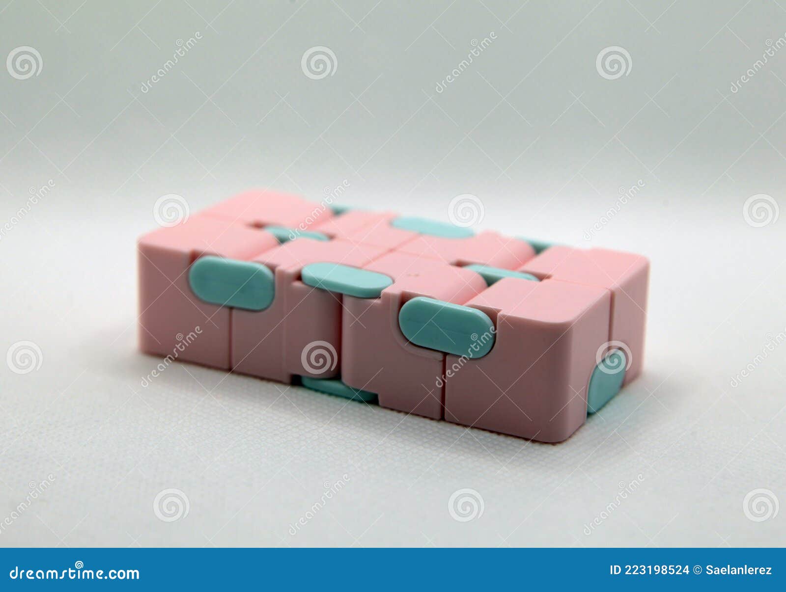 Pink and Blue Infinity Cube with White Background Stock Photo - Image ...