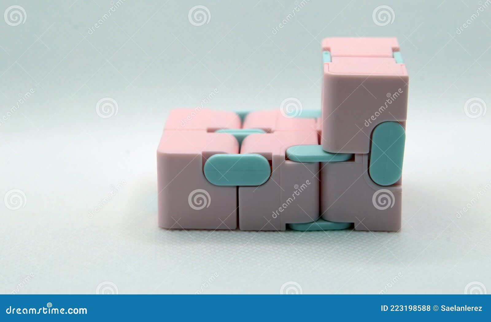 Pink and Blue Infinity Cube with White Background Stock Photo - Image ...