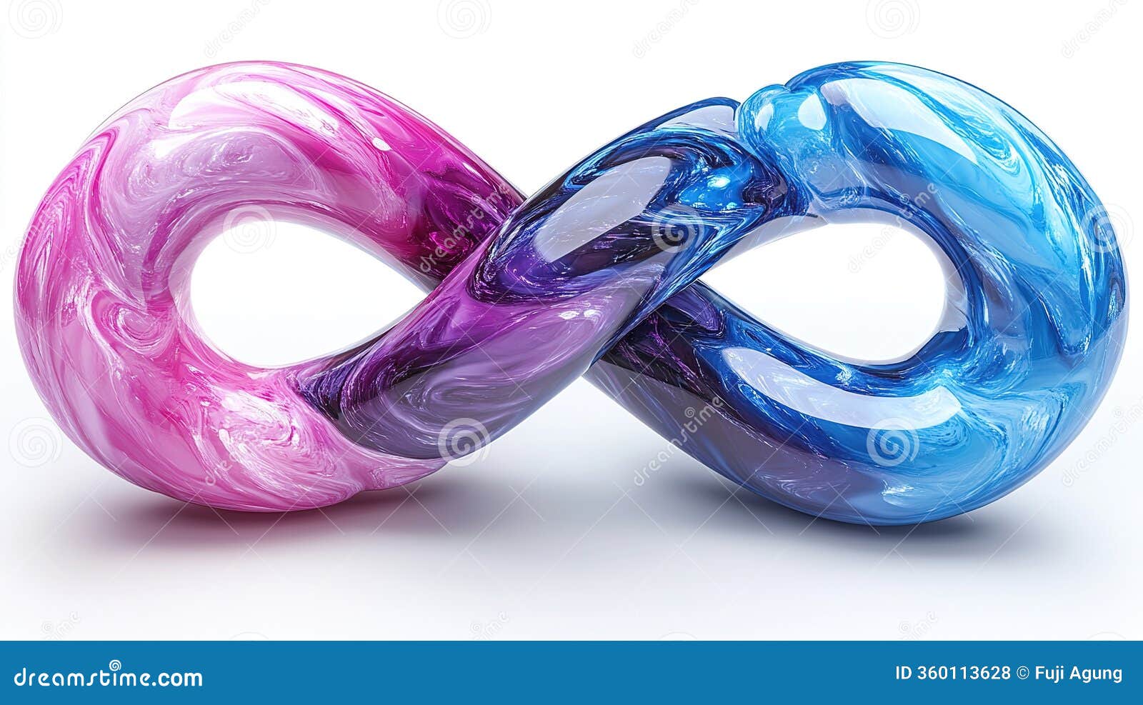 Pink Blue Infinity Symbol, Abstract Swirl, White Background, Design ...