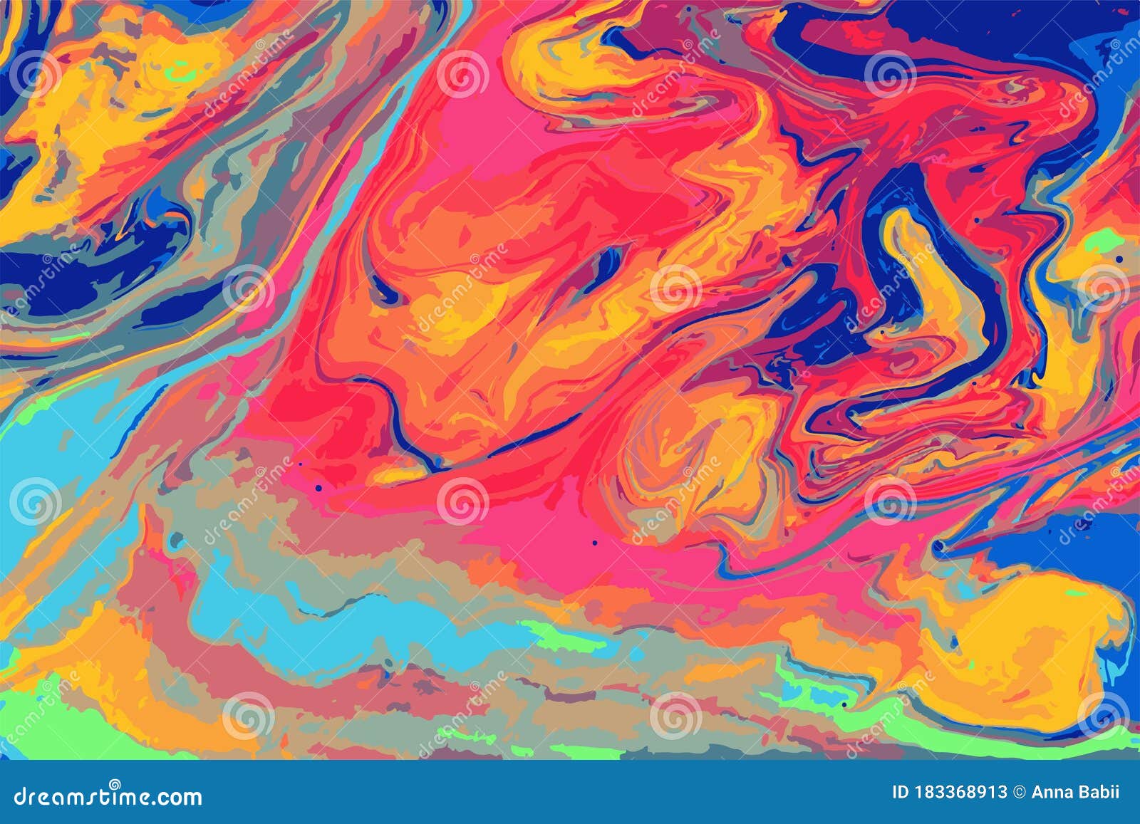 Pink and Blue Marble Pattern. Fluorescent Liquid Background. Artwork ...