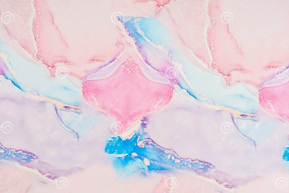 Pink and Blue Marble Pattern on Textile, Abstract Texture Background ...