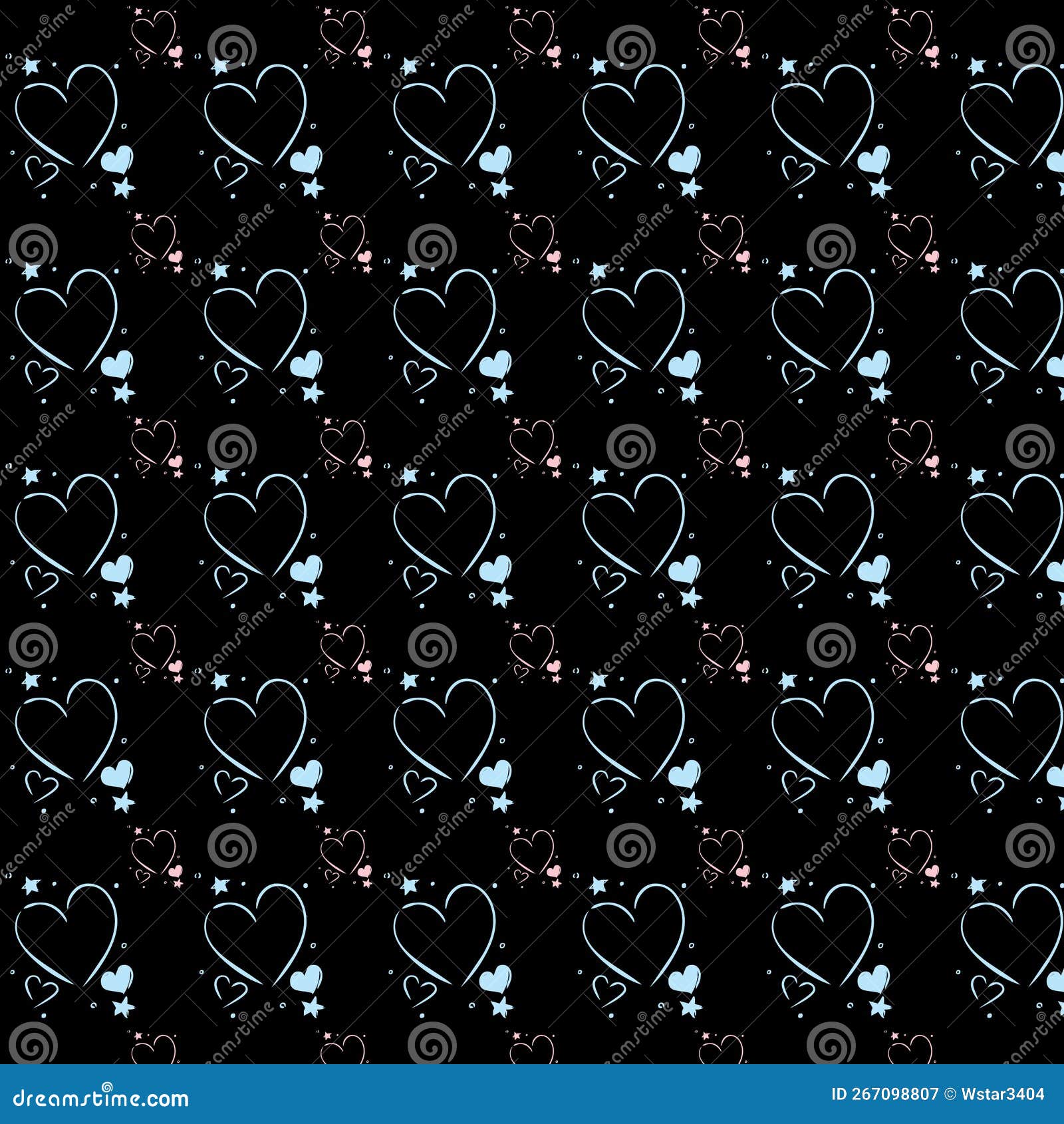 Pink Blue Neon Heart Pattern Stock Vector - Illustration of line ...