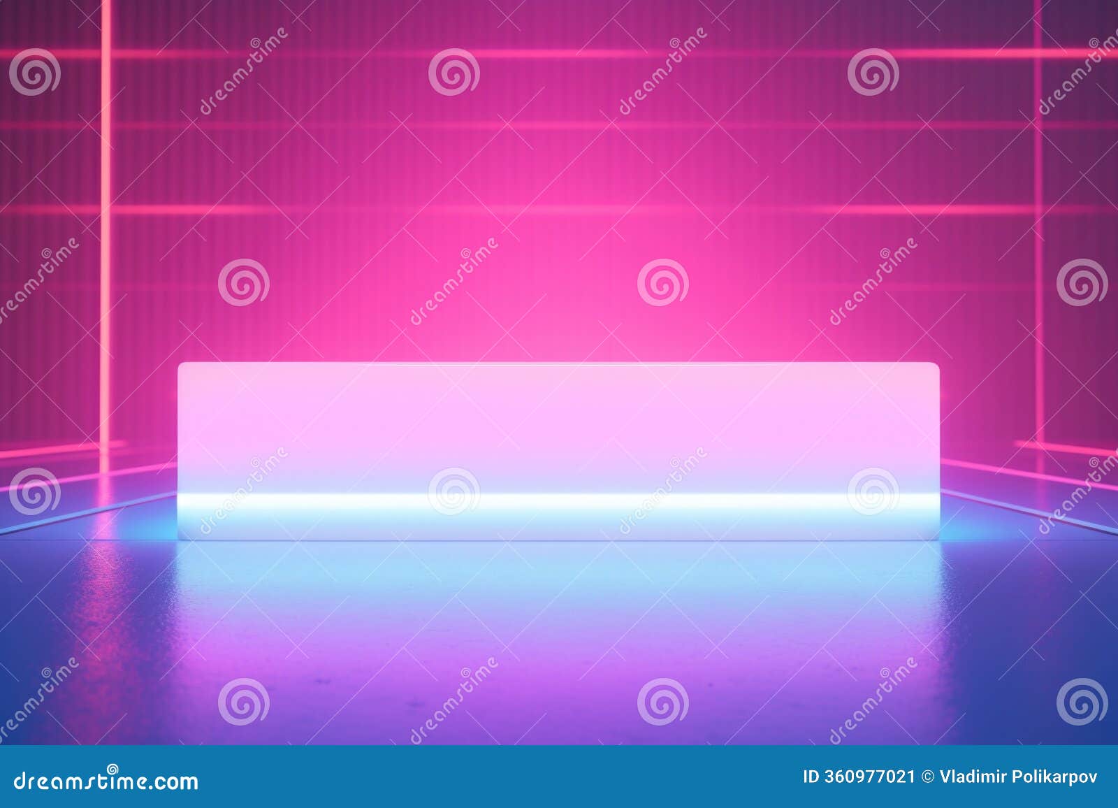 A Pink and Blue Neon Light in a Room. Great for Modern Interior Design ...