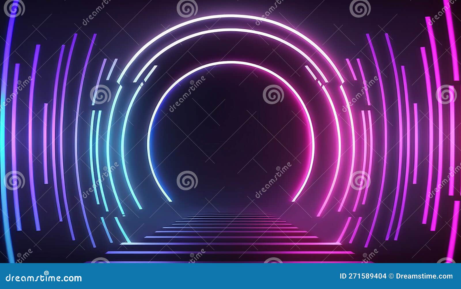 Pink and Blue Neon Lines Background. Stock Illustration - Illustration ...