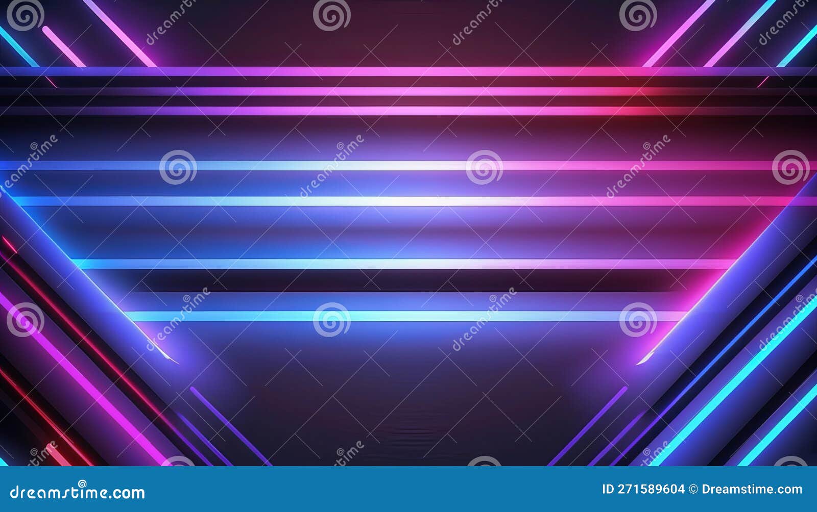 Pink and Blue Neon Lines Background. Stock Illustration - Illustration ...