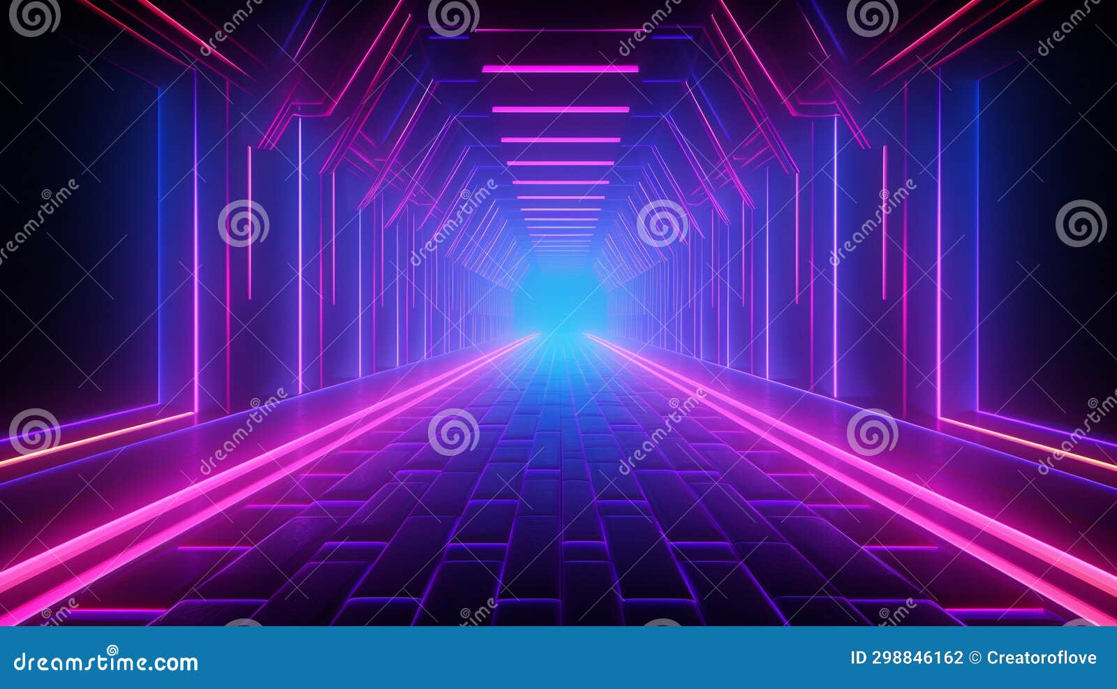 Pink and Blue Neon Vapor Wave Background Stock Illustration ...