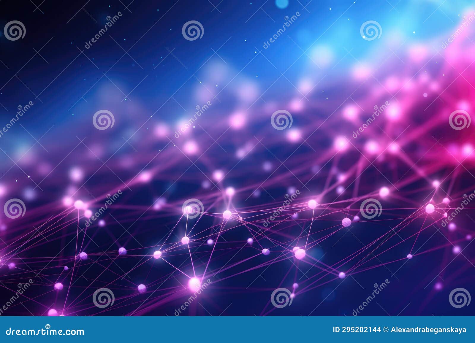 Pink and Blue Network Lines Form a Futuristic Background Stock ...