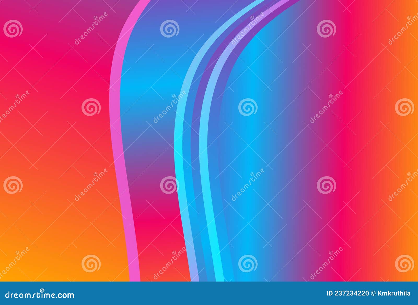 Pink Blue And Orange Gradient Vertical Wavy Background Graphic