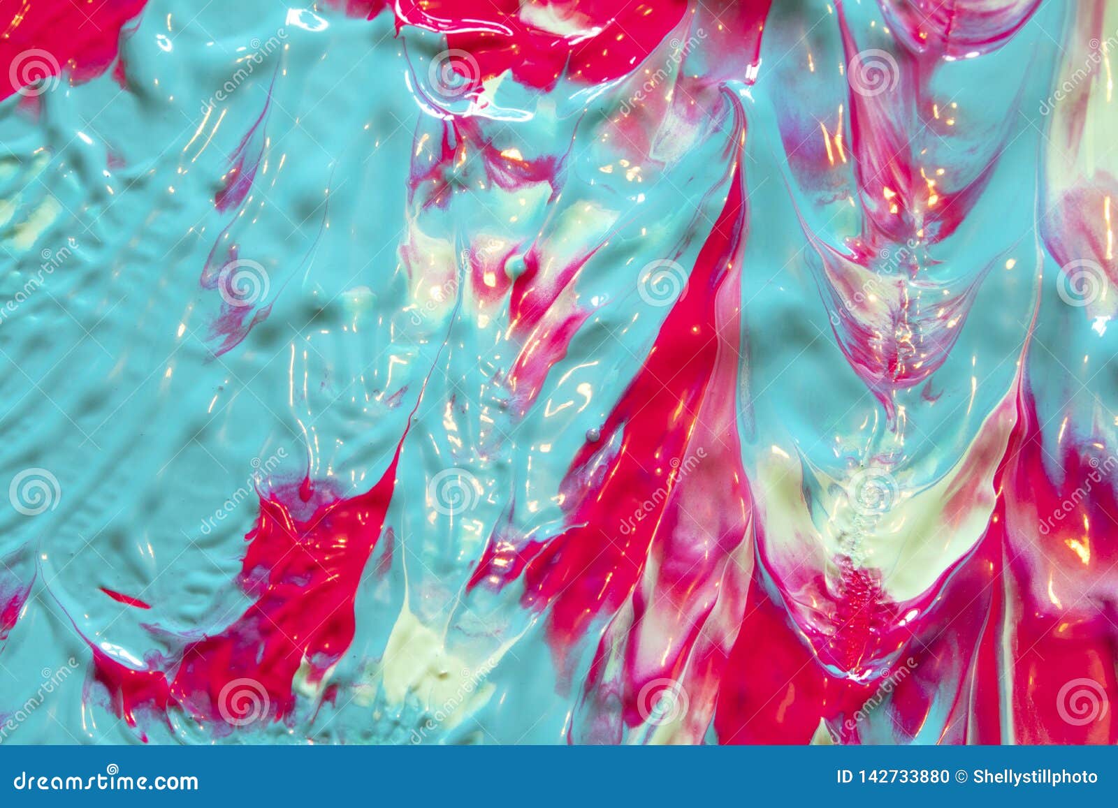 Pink and Blue Paint Splats and Abstract Background Decoration Stock ...
