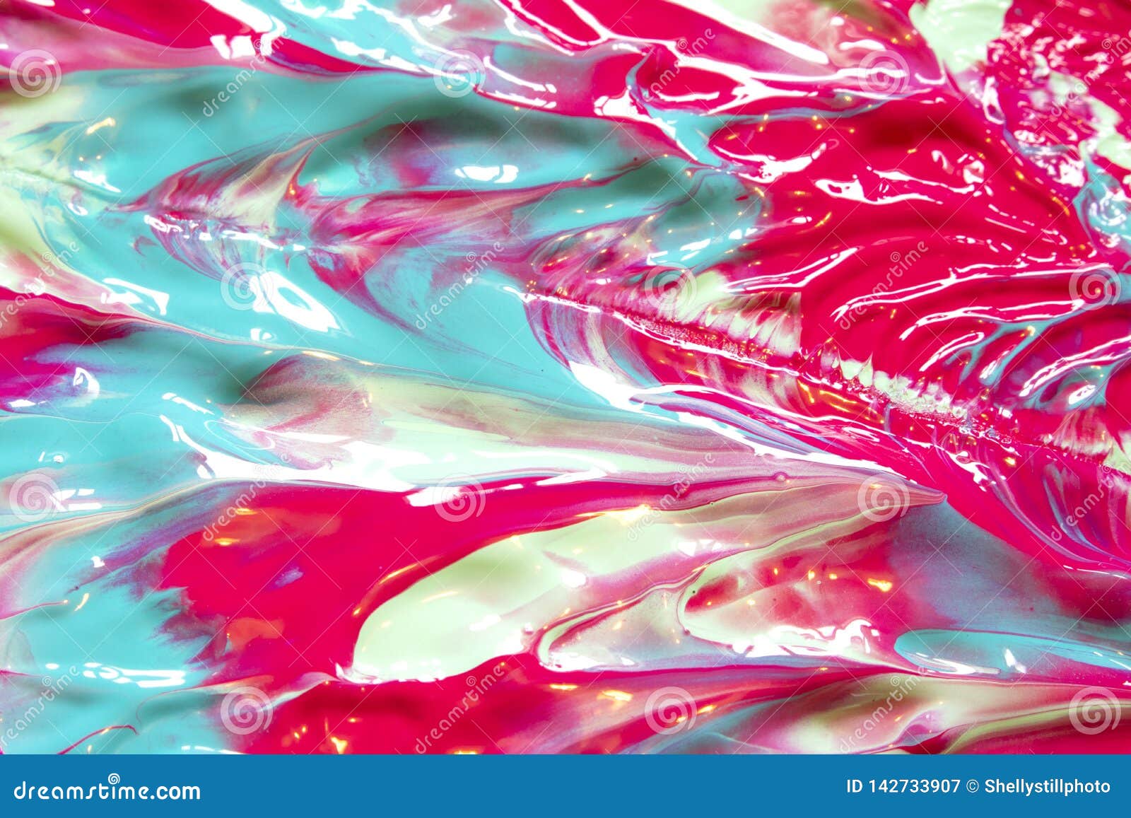 Pink and Blue Paint Splats and Abstract Background Decoration Stock ...