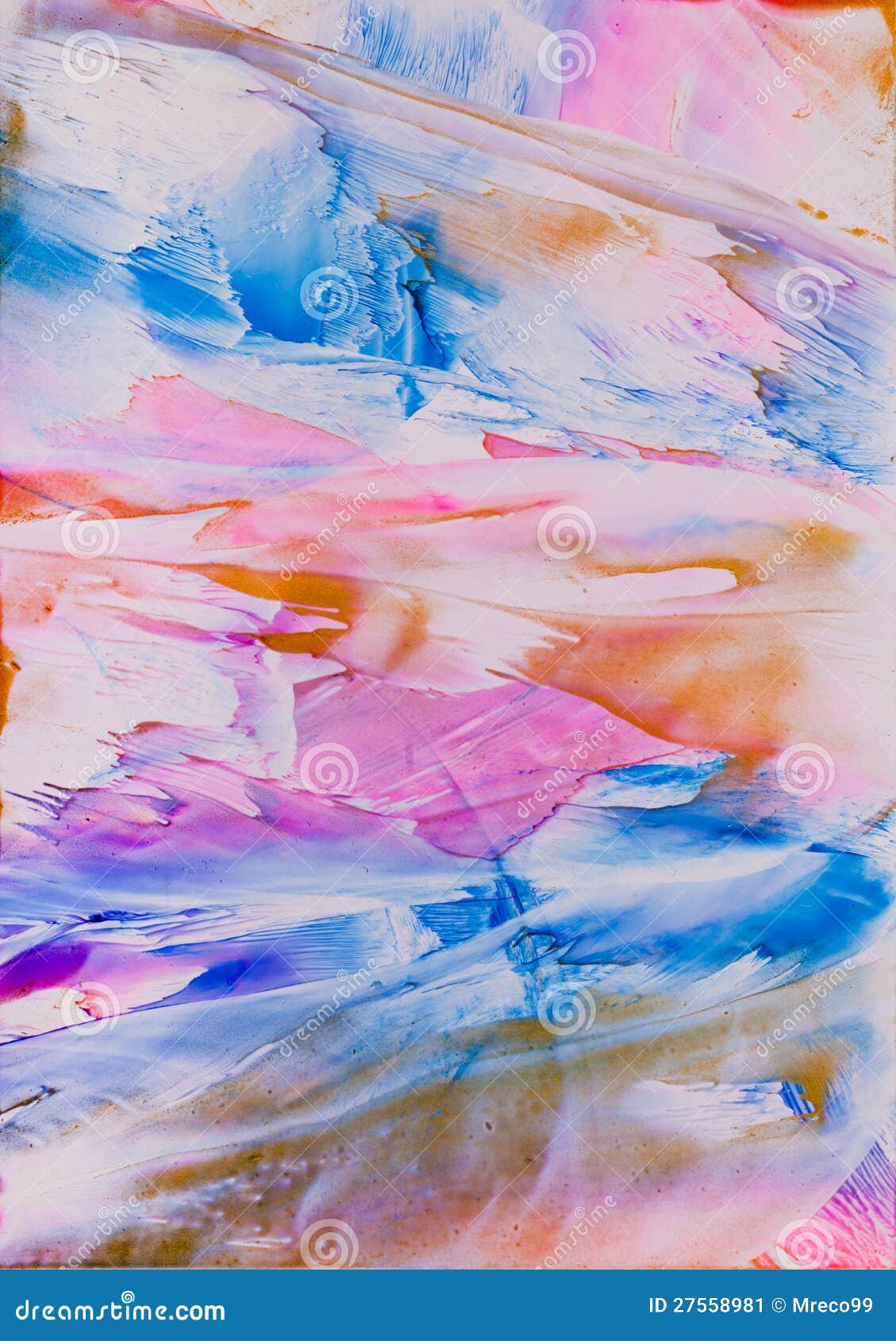 Pink and Blue Paint Splodge Abstract Stock Image - Image of design ...