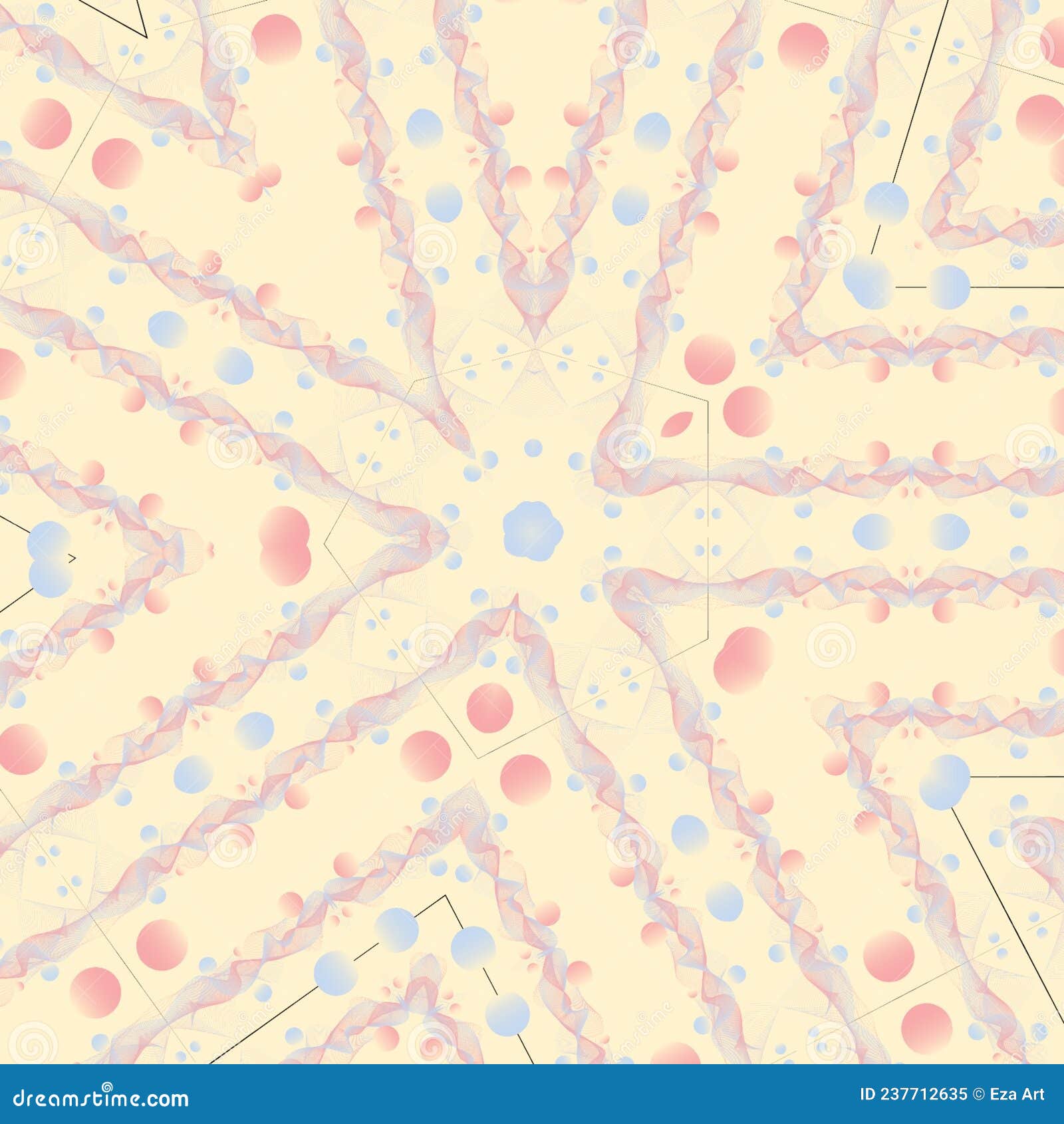 The Pink and Blue Pastel Circle Pattern Stock Illustration ...