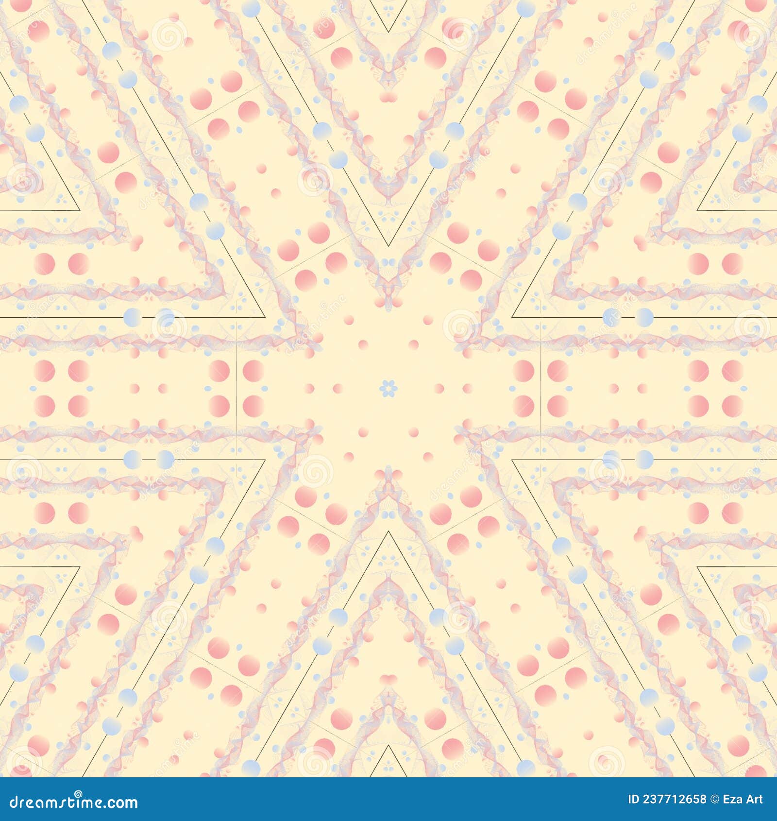 The Pink and Blue Pastel Circle Pattern Stock Illustration ...
