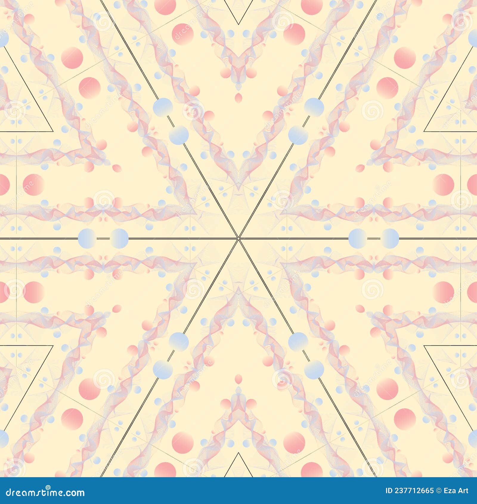 The Pink and Blue Pastel Circle Pattern Stock Image - Image of pastel ...