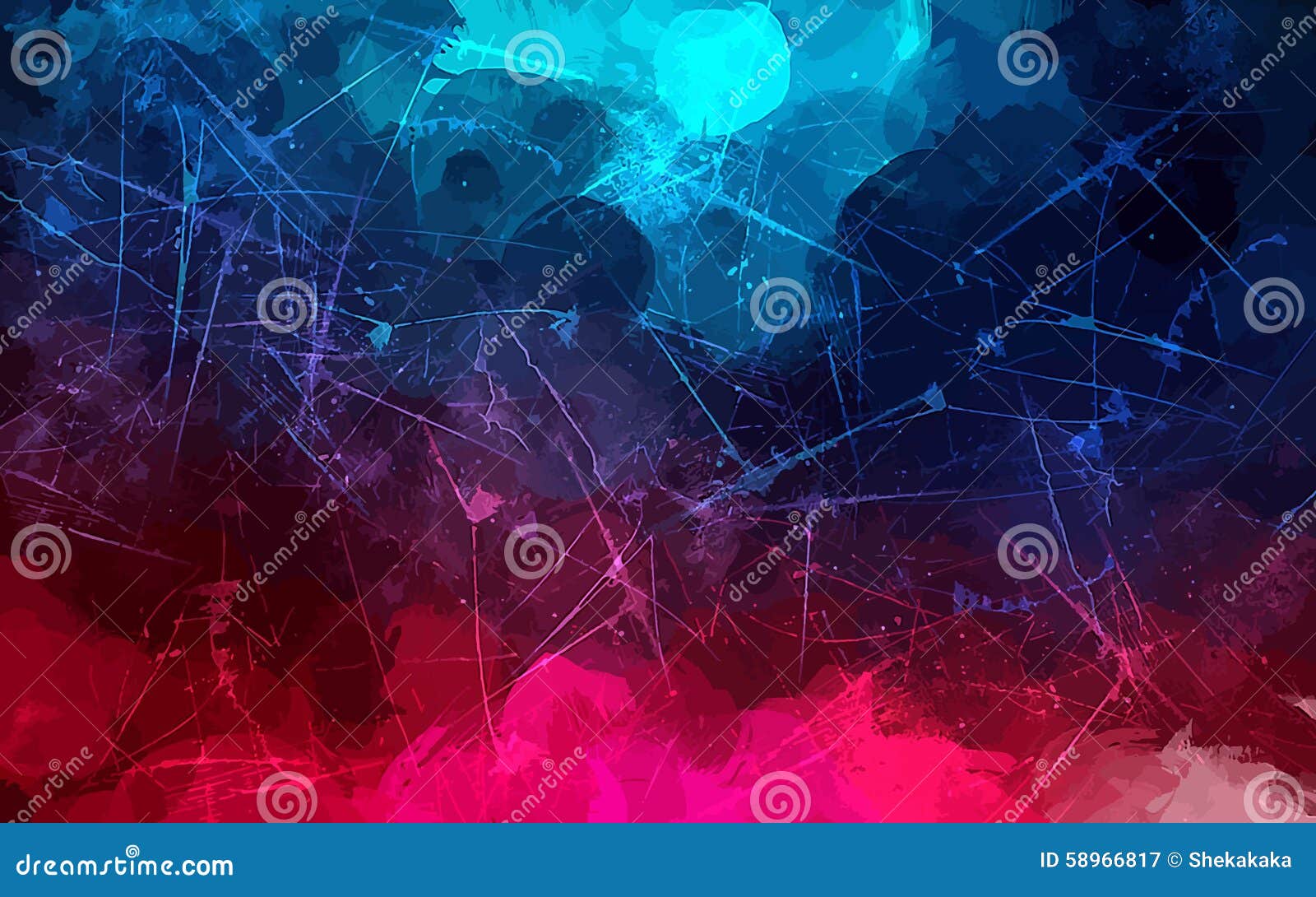 Pink and Blue Scribble Brush Strokes Background. Vector Version Stock ...