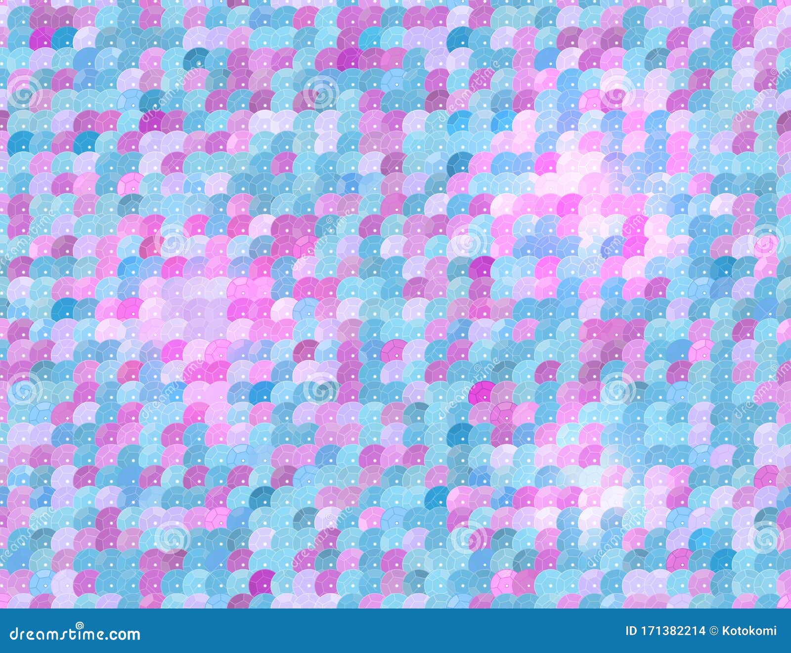 Pink and Blue Sequins Seamless Pattern. Vector Shiny Paillettes on ...