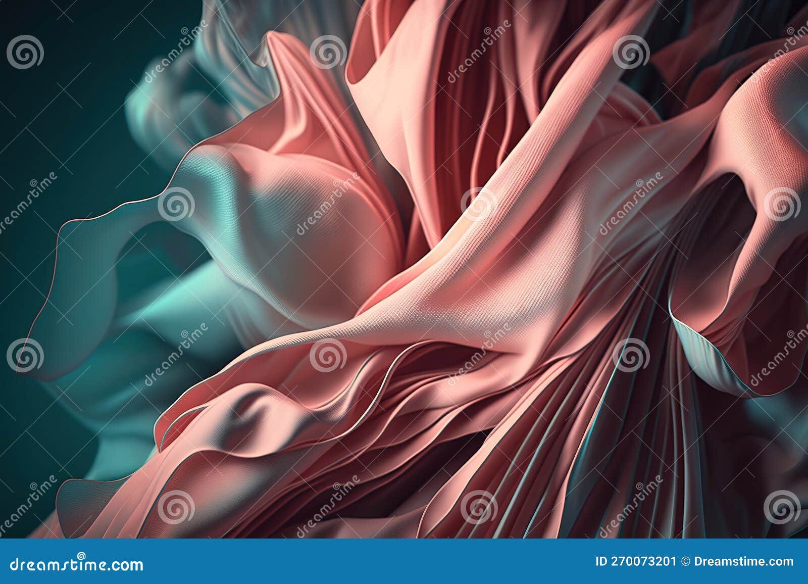 Pink and Blue Silk Chiffon Fabric, Close Up. Stock Illustration ...