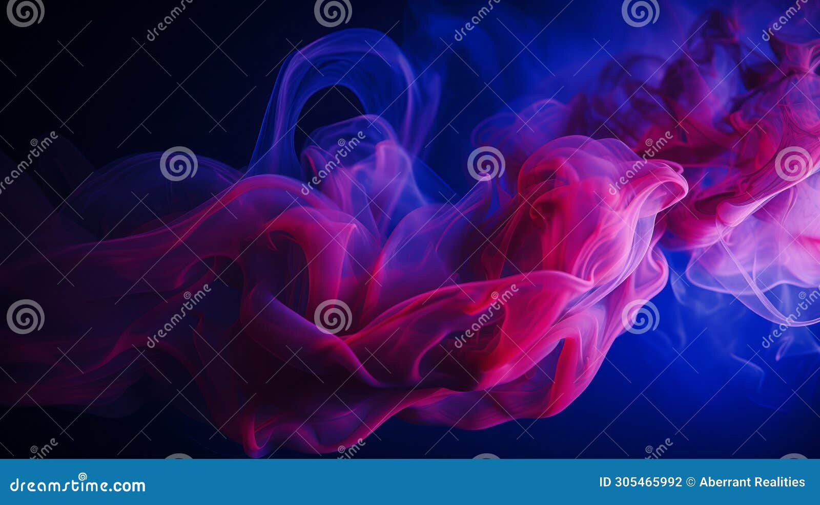 Pink and Blue Smoke on a Dark Background Stock Illustration ...