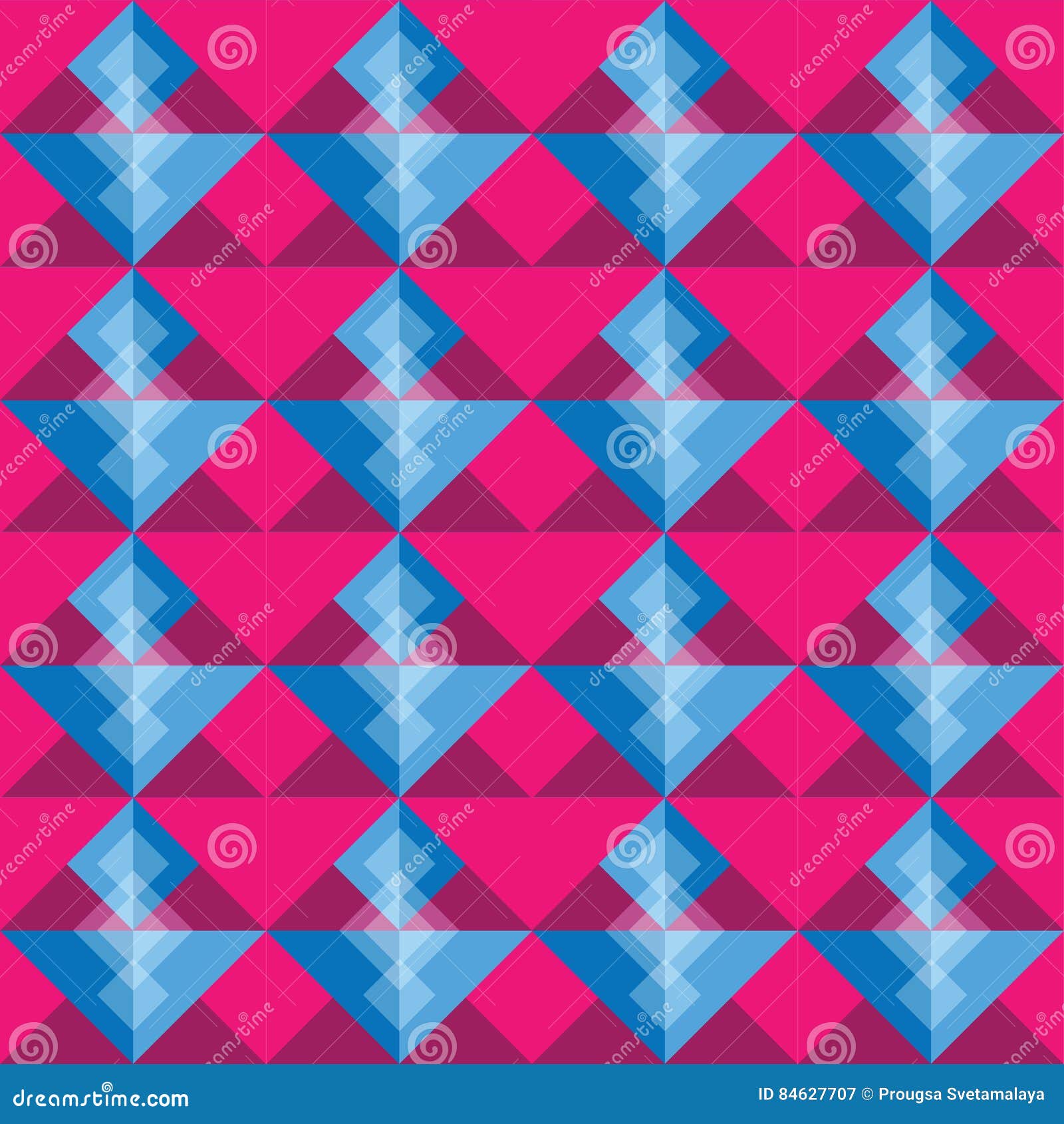 Pink and Blue Square Seamless Pattern Background Stock Vector ...