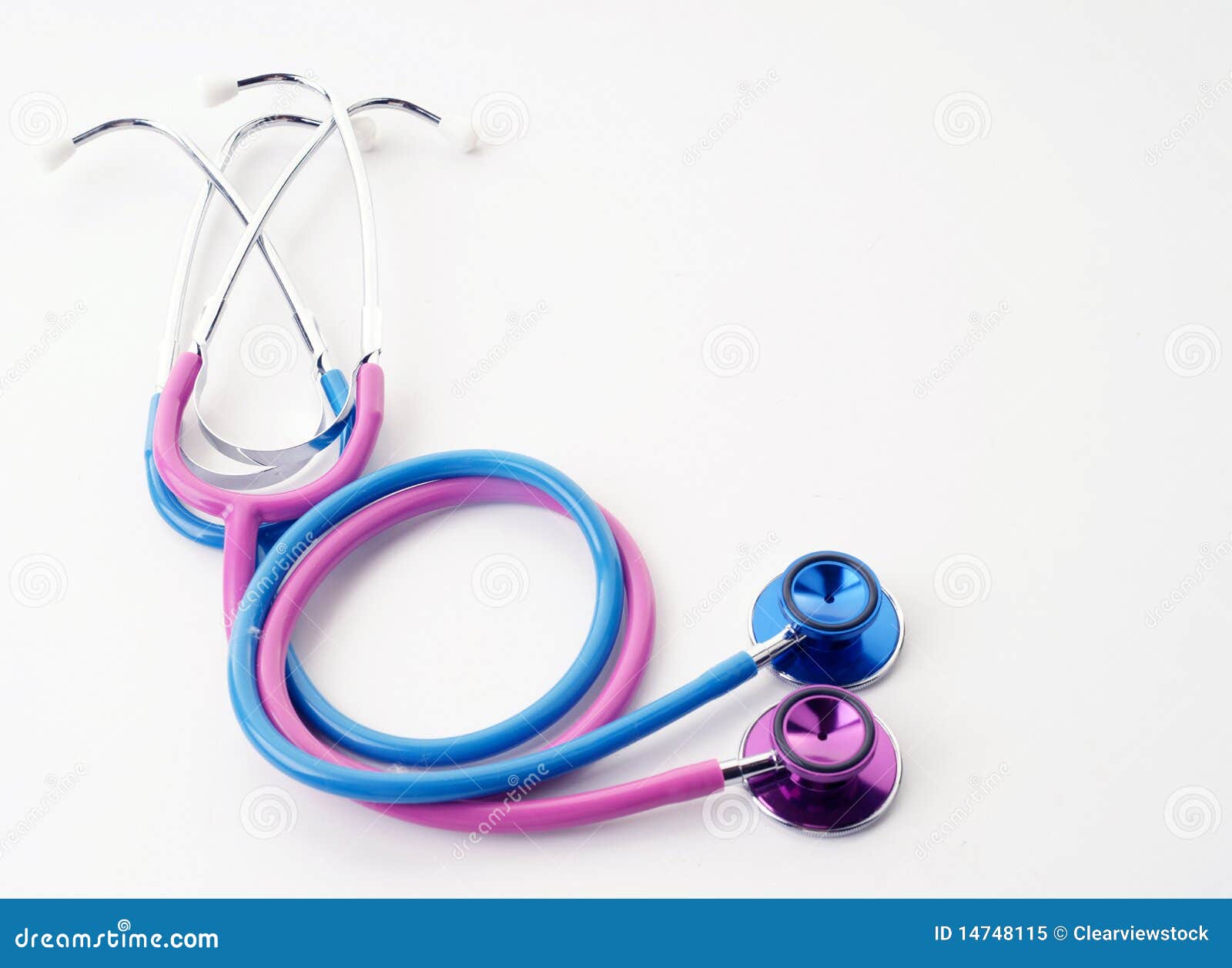 Blue Stethoscopes And Electrocardiography Chart Close Up Image Stock ...