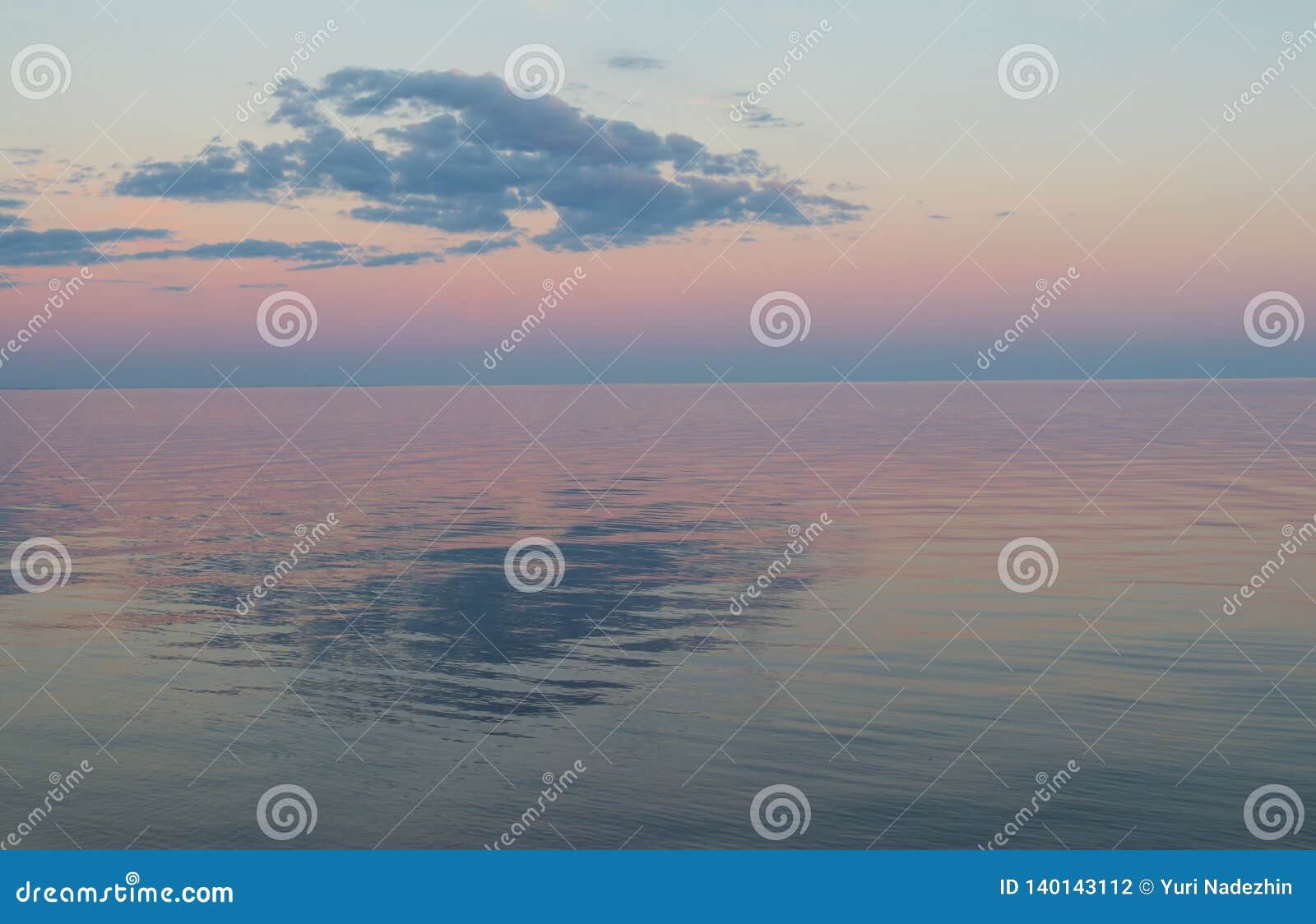 Pink and Blue Sunset Over the Lake Stock Photo - Image of blue, onega ...