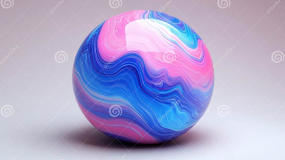 Pink Blue Swirl Sphere Studio Background Design Stock Illustration ...