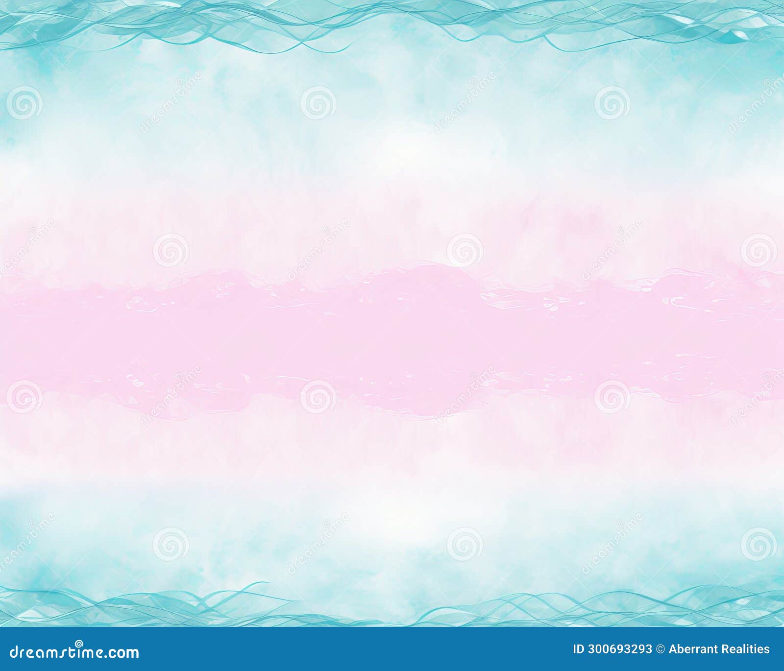 A Pink and Blue Watercolor Background with Waves Stock Illustration ...