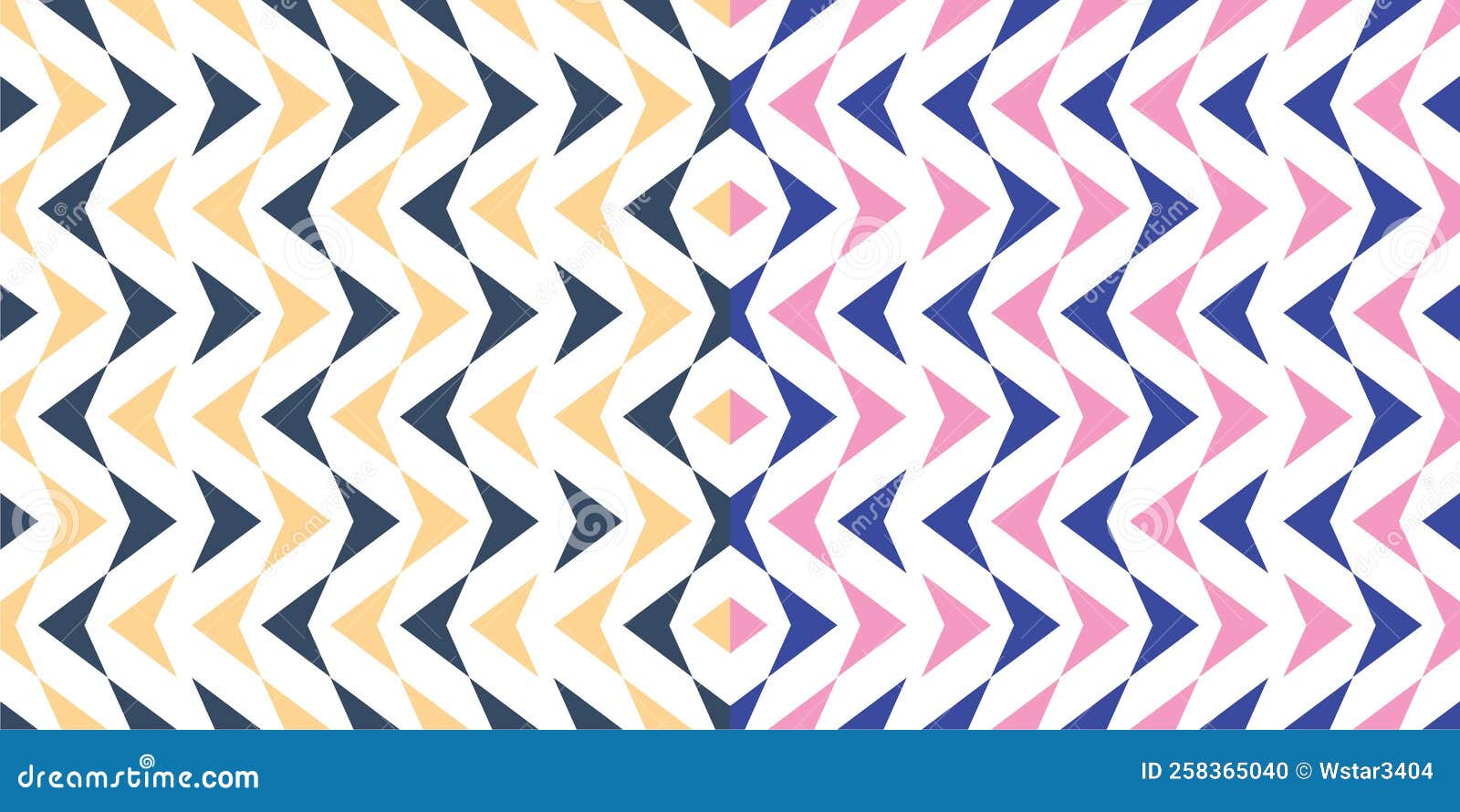 Pink Blue Yellow Horizontal Arrow Pattern Background Vector ...