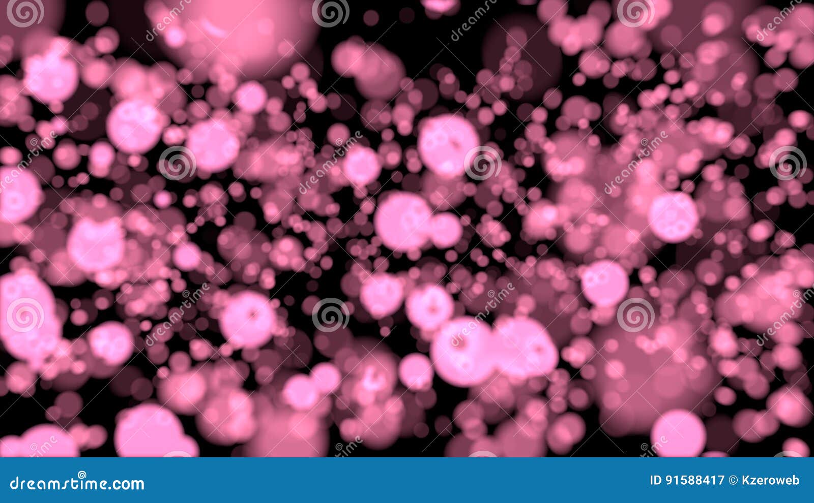 Pink Bokeh on Black Background. Graphic Illustration Stock Illustration ...