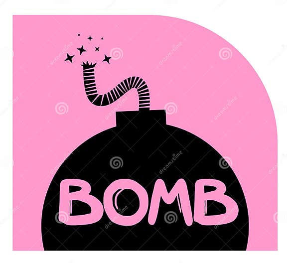 Pink bomb stock vector. Illustration of bullet, dynamite - 29372048