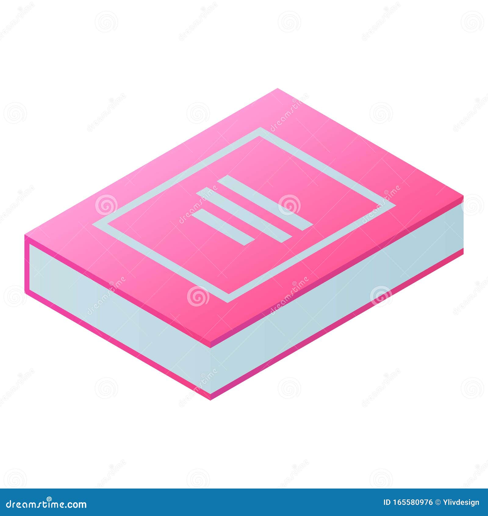 Pink Book Icon, Isometric Style Stock Vector - Illustration of ...