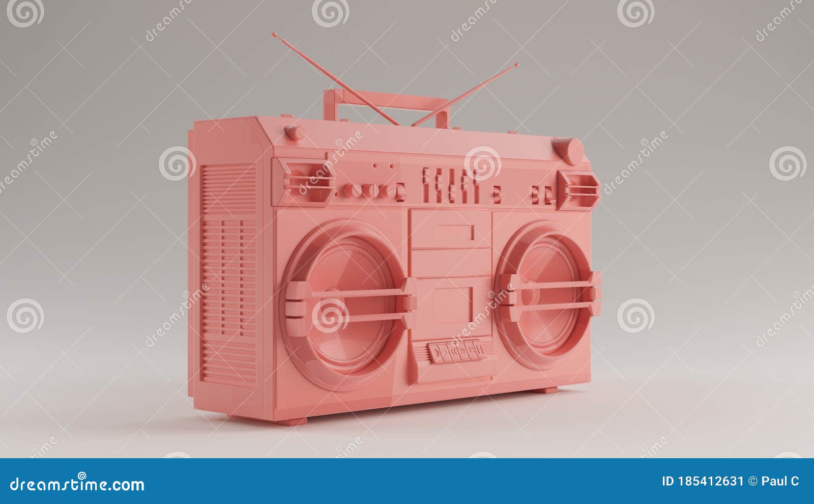 Pink Boombox simple stock illustration. Illustration of lacquer - 185412631