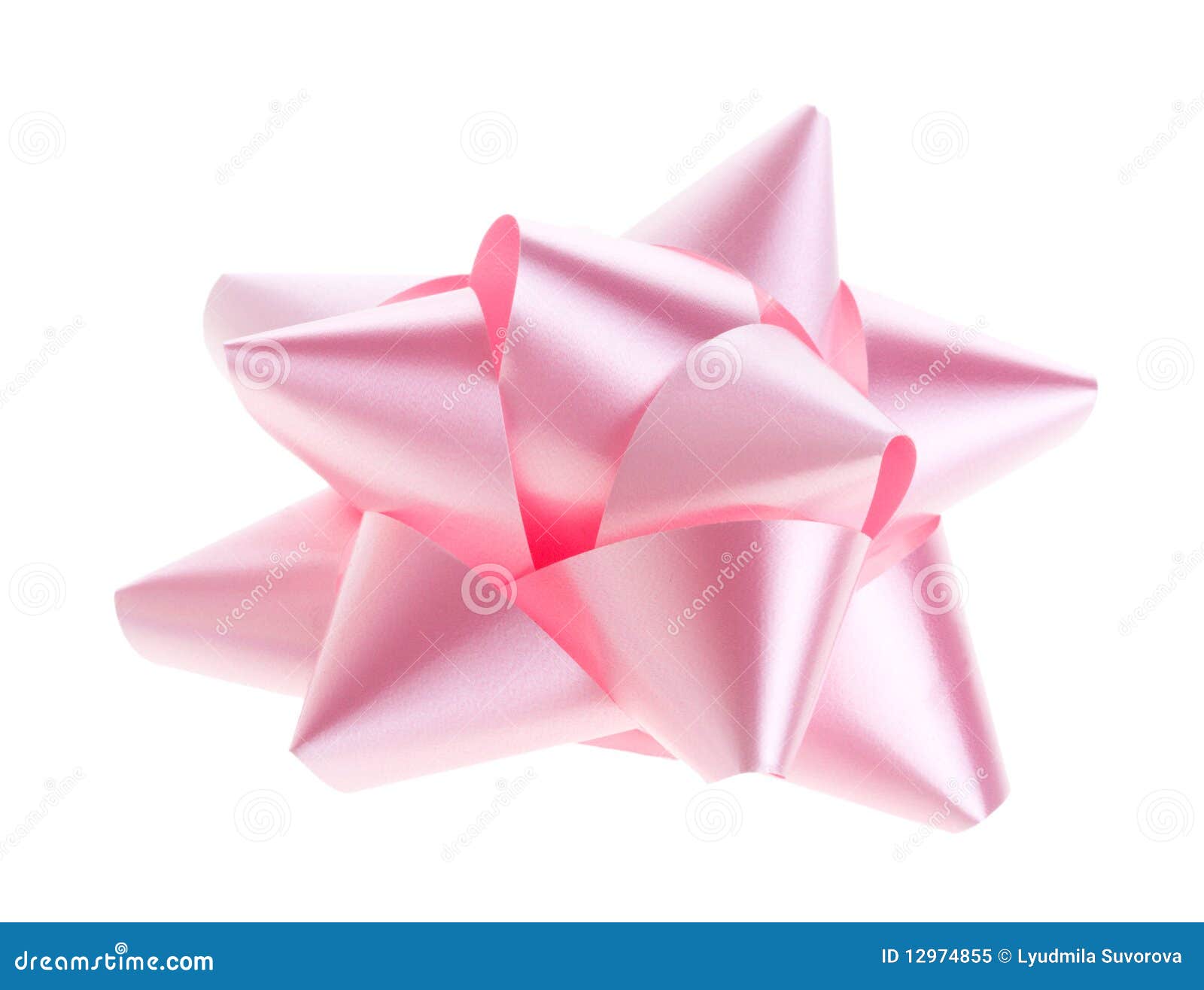 Pink bow stock image. Image of festive, present, curly - 12974855