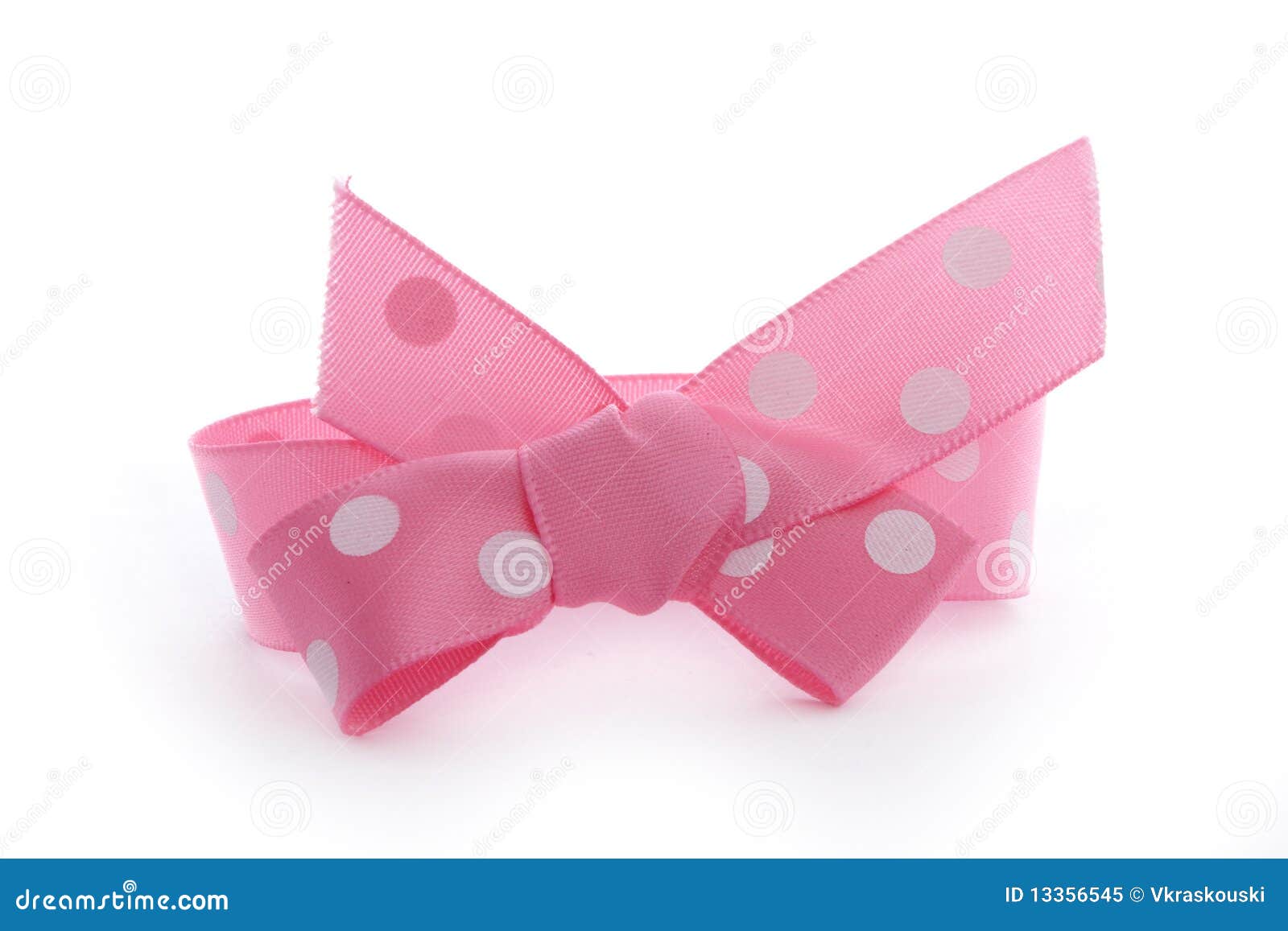 Pink bow stock image. Image of isolated, horizontal, accessory - 13356545