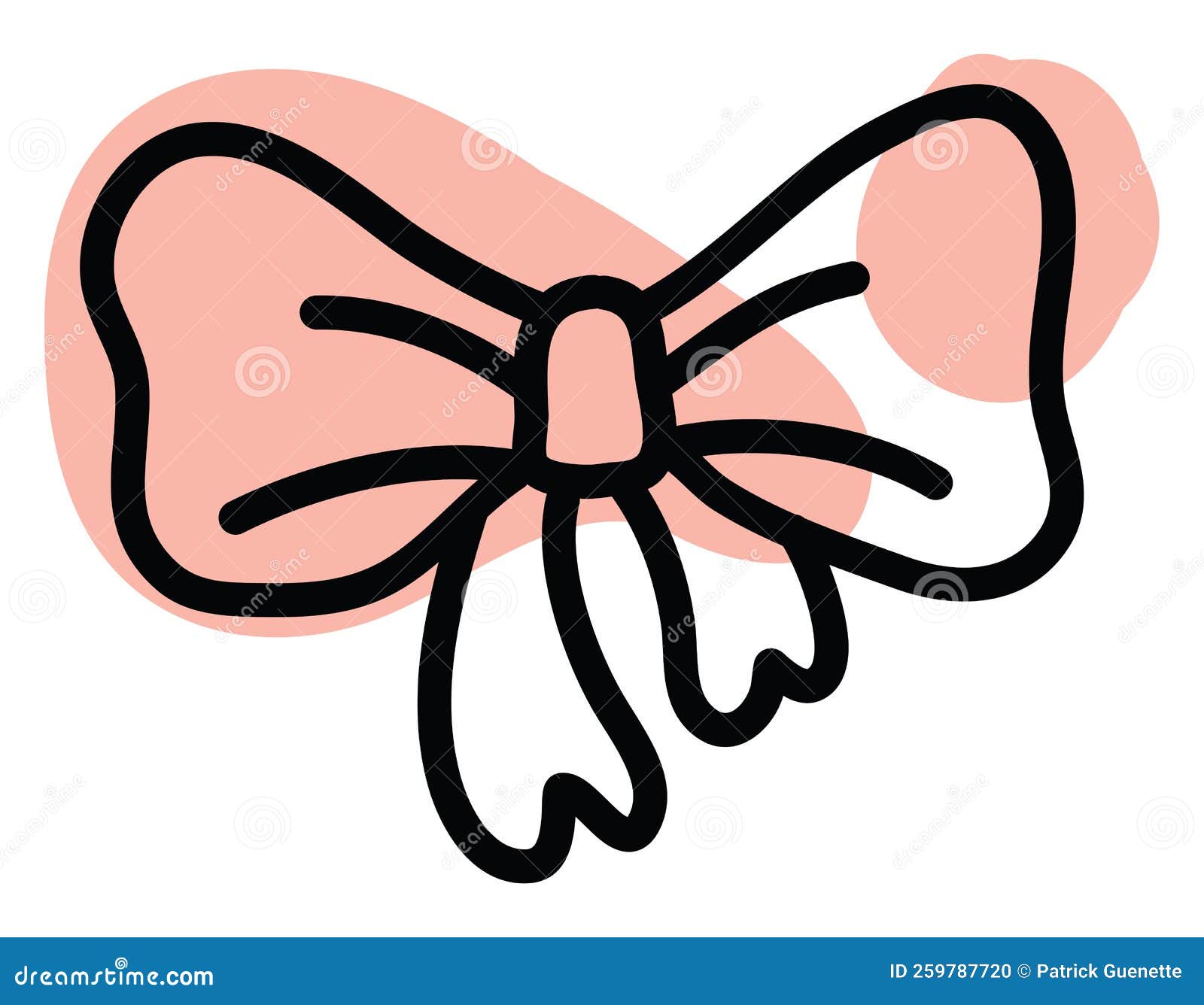 Pink bow, icon icon stock vector. Illustration of vector - 259787720