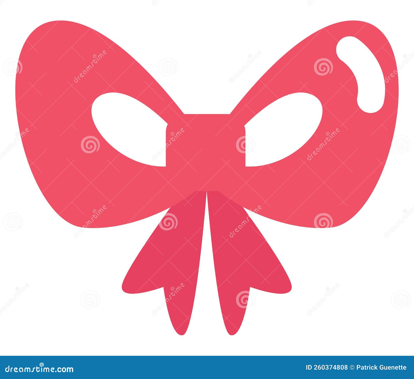 Pink bow, icon stock vector. Illustration of anniversary - 260374808