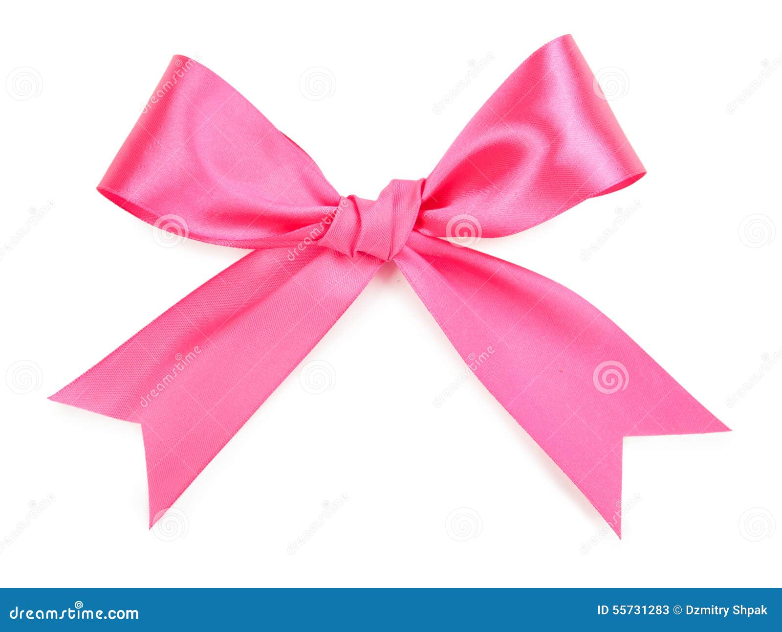 Pink Bow Isolated on White Background Stock Image - Image of closeup ...
