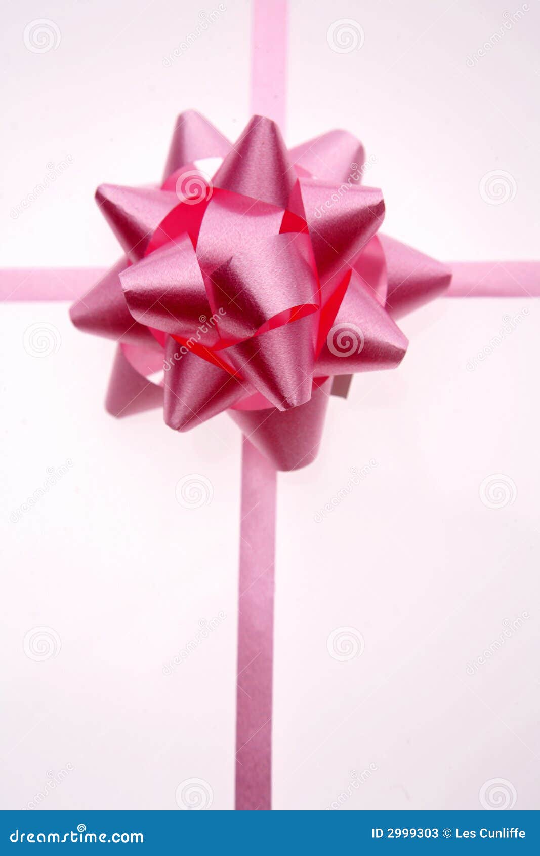 Pink bow and ribbon stock image. Image of ribbon, wrapping - 2999303