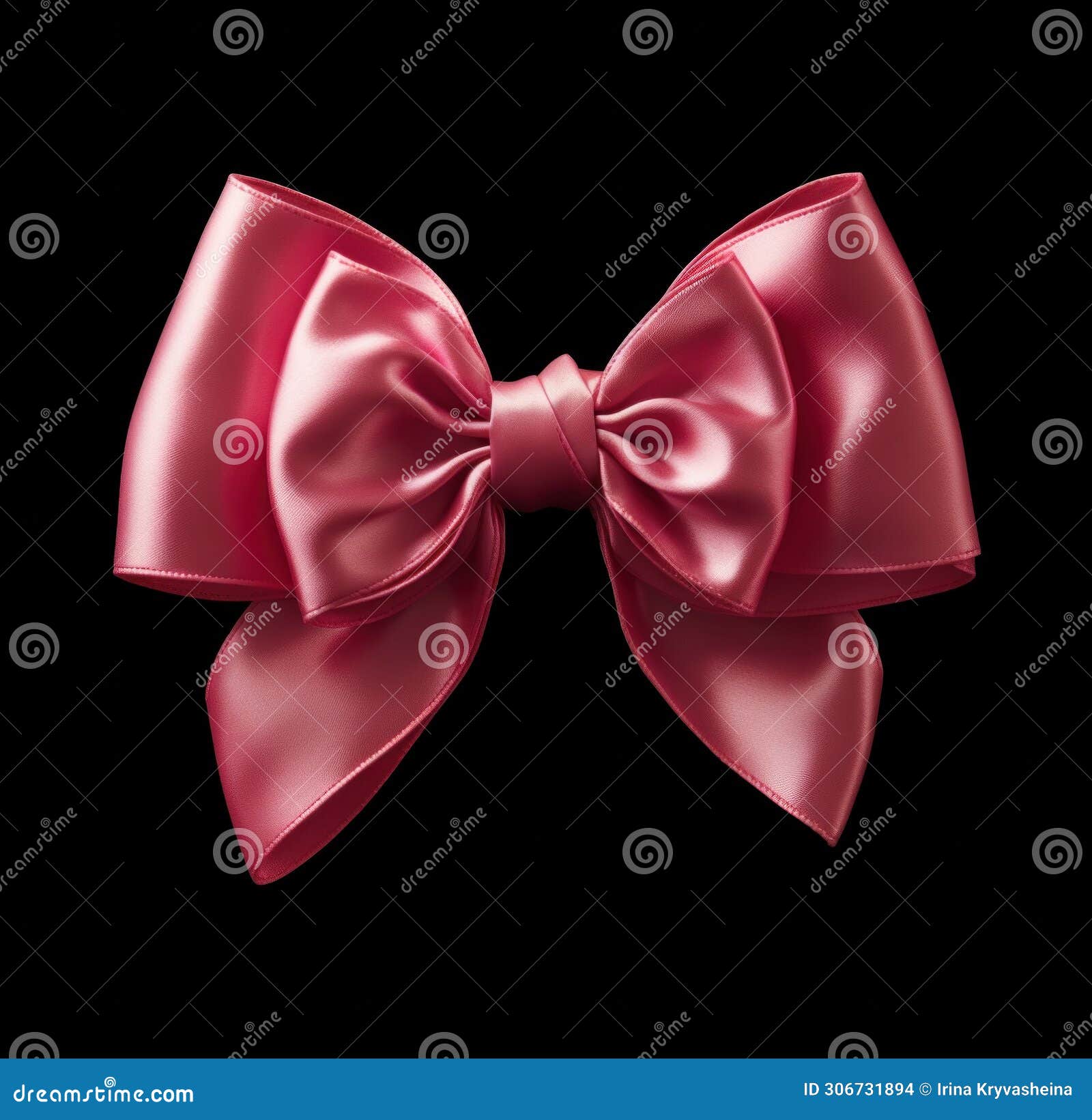 Pink Bow in the Shape of a Bow Stock Photo - Image of elegant, cute ...