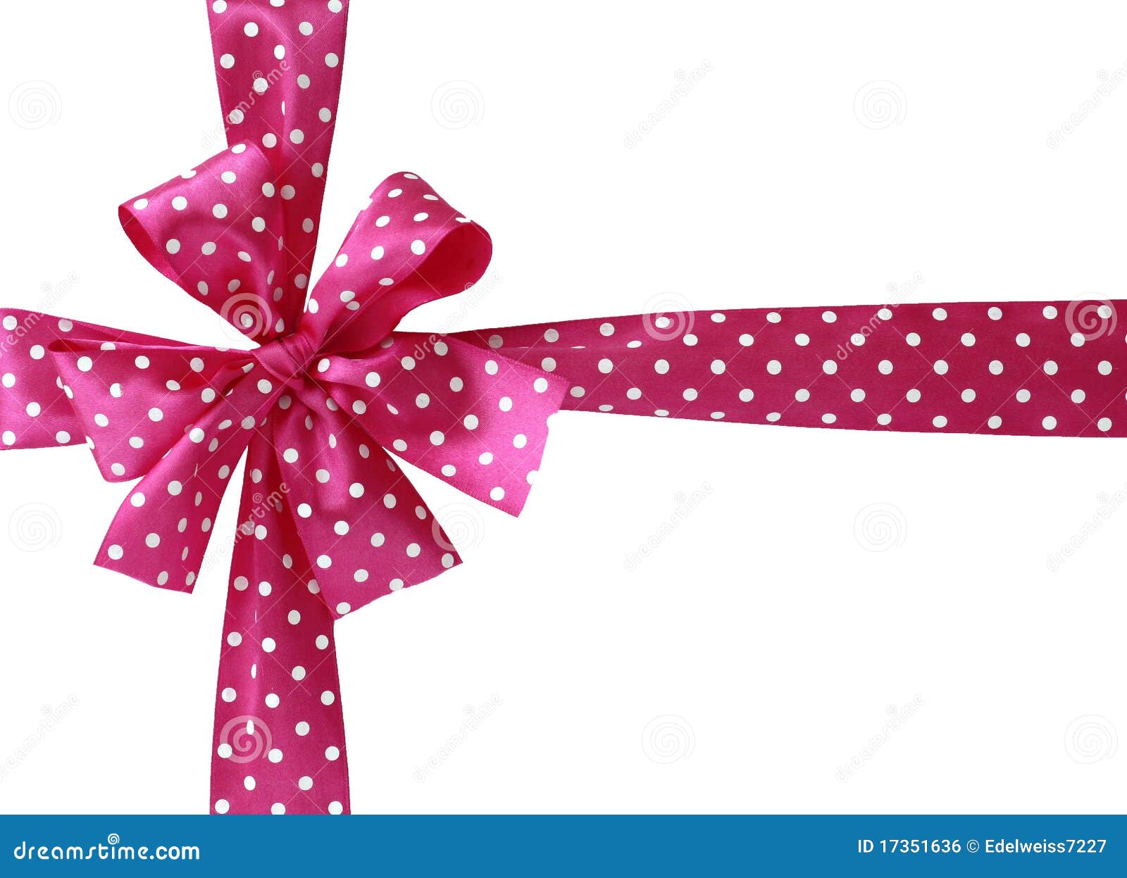 Pink Bow on a White Background Stock Photo - Image of celebration ...