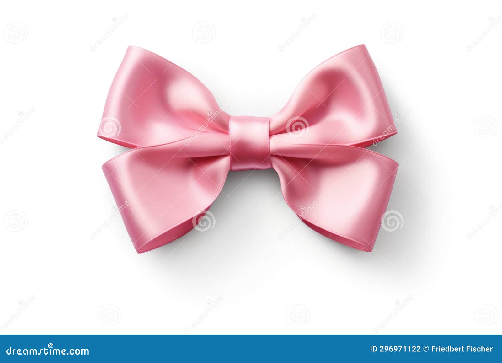 A Pink Bow on a White Background Stock Illustration - Illustration of ...