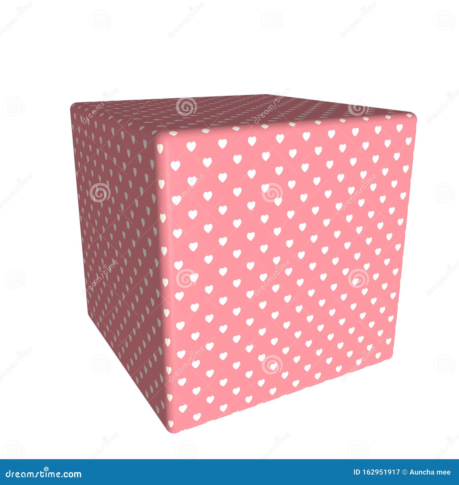 Pink Box Isolated on White Background. Illustrations Design Stock Image ...