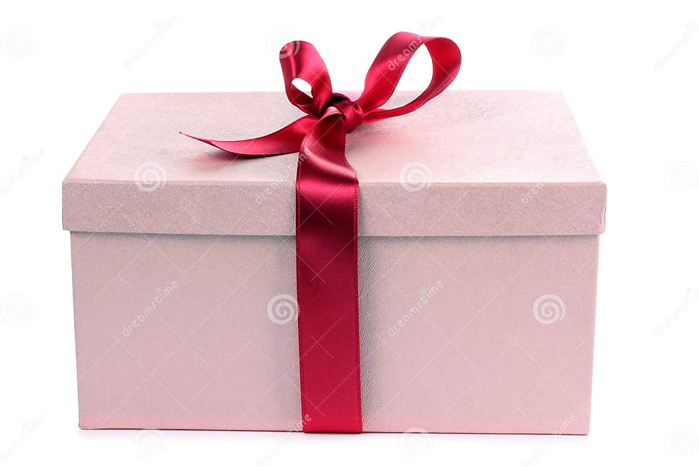 Pink box and ribbon stock image. Image of decoration - 21274259