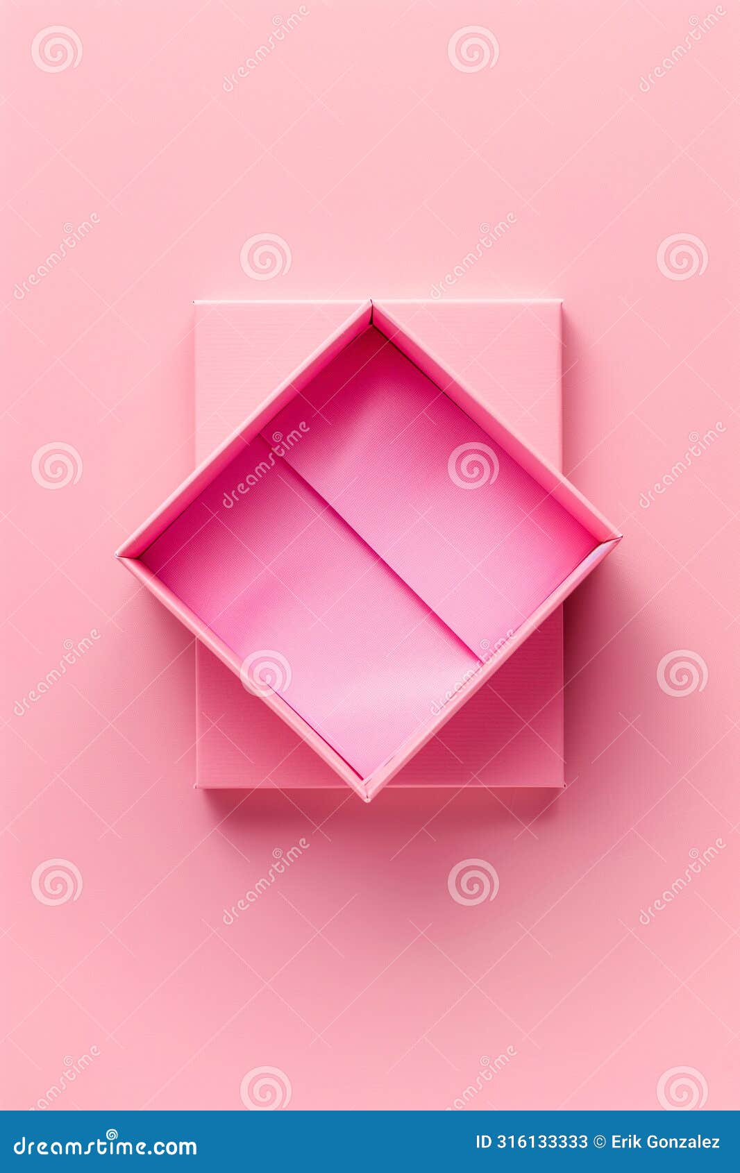 A Pink Box with a Pink Tissue Paper Stock Illustration - Illustration ...