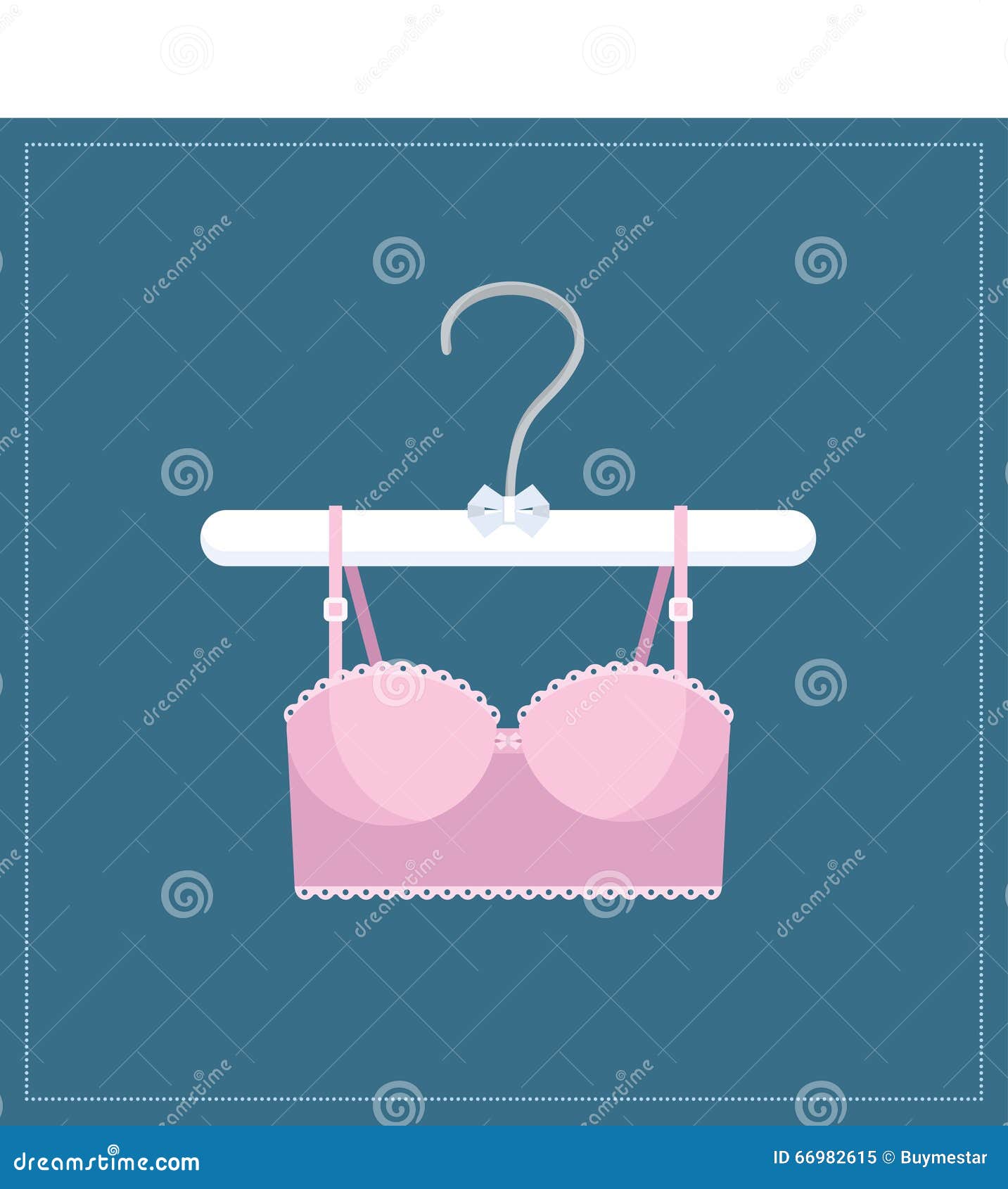 Pink Bra on Hanger for Sale - Vector Flat Icon Stock Vector ...