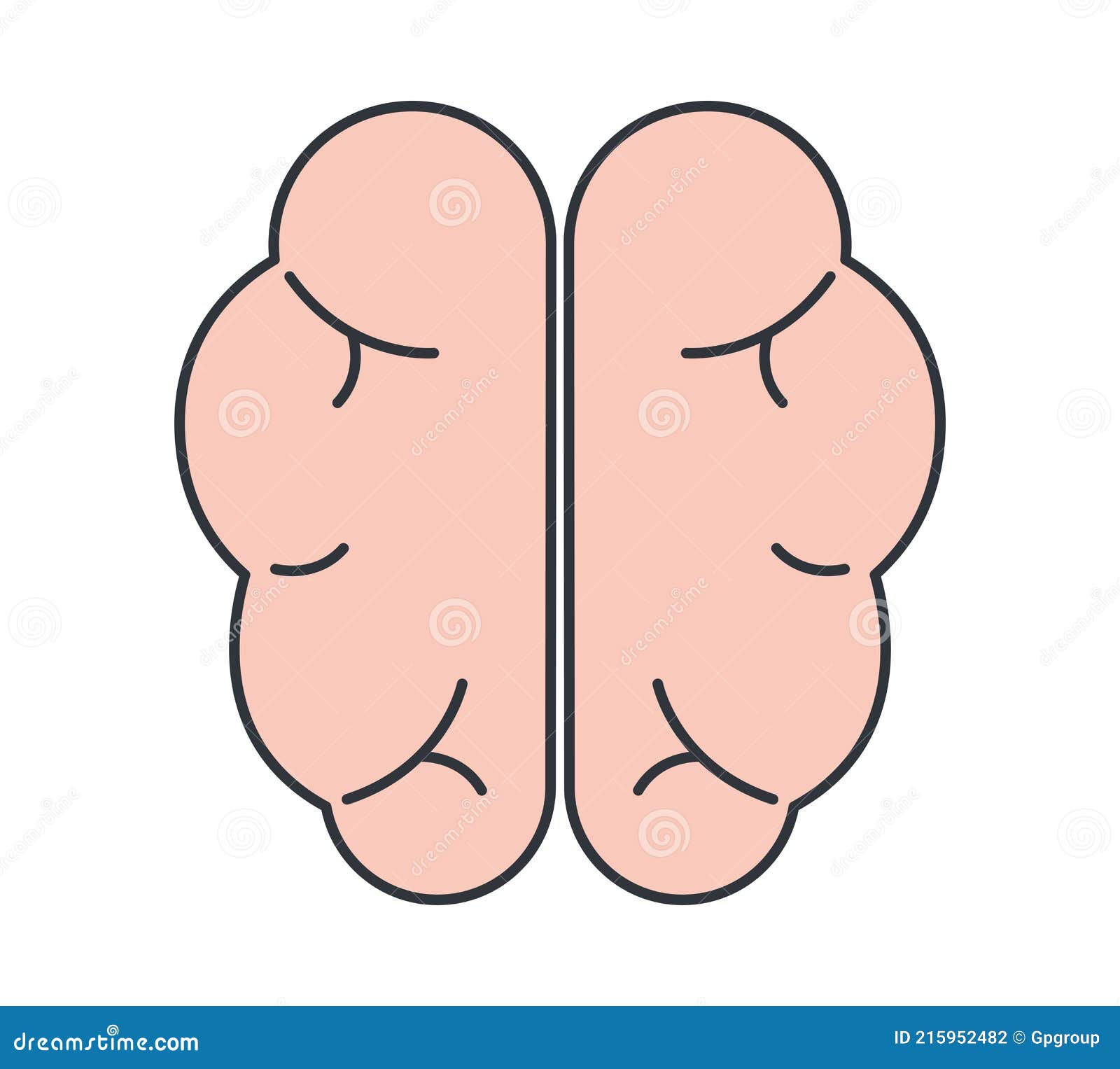Pink brain icon stock vector. Illustration of mind, examination - 215952482
