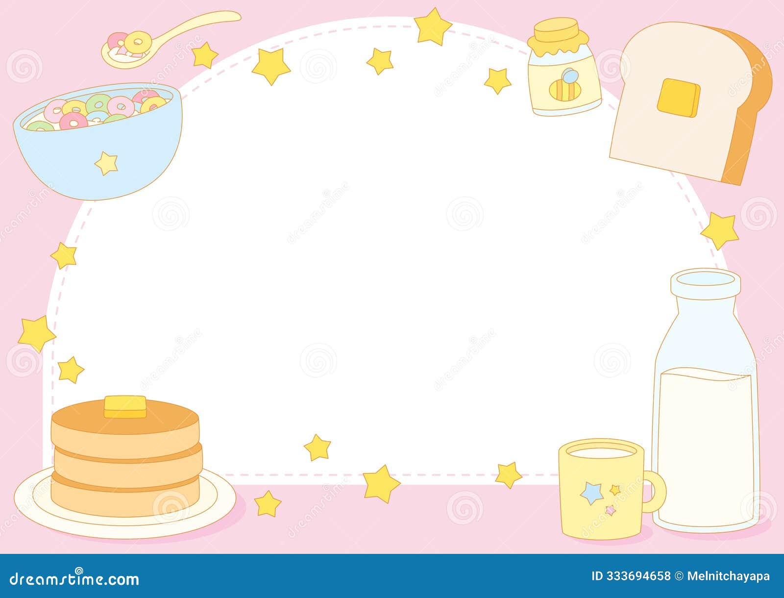 Pink breakfast party 2 stock vector. Illustration of greeting - 333694658